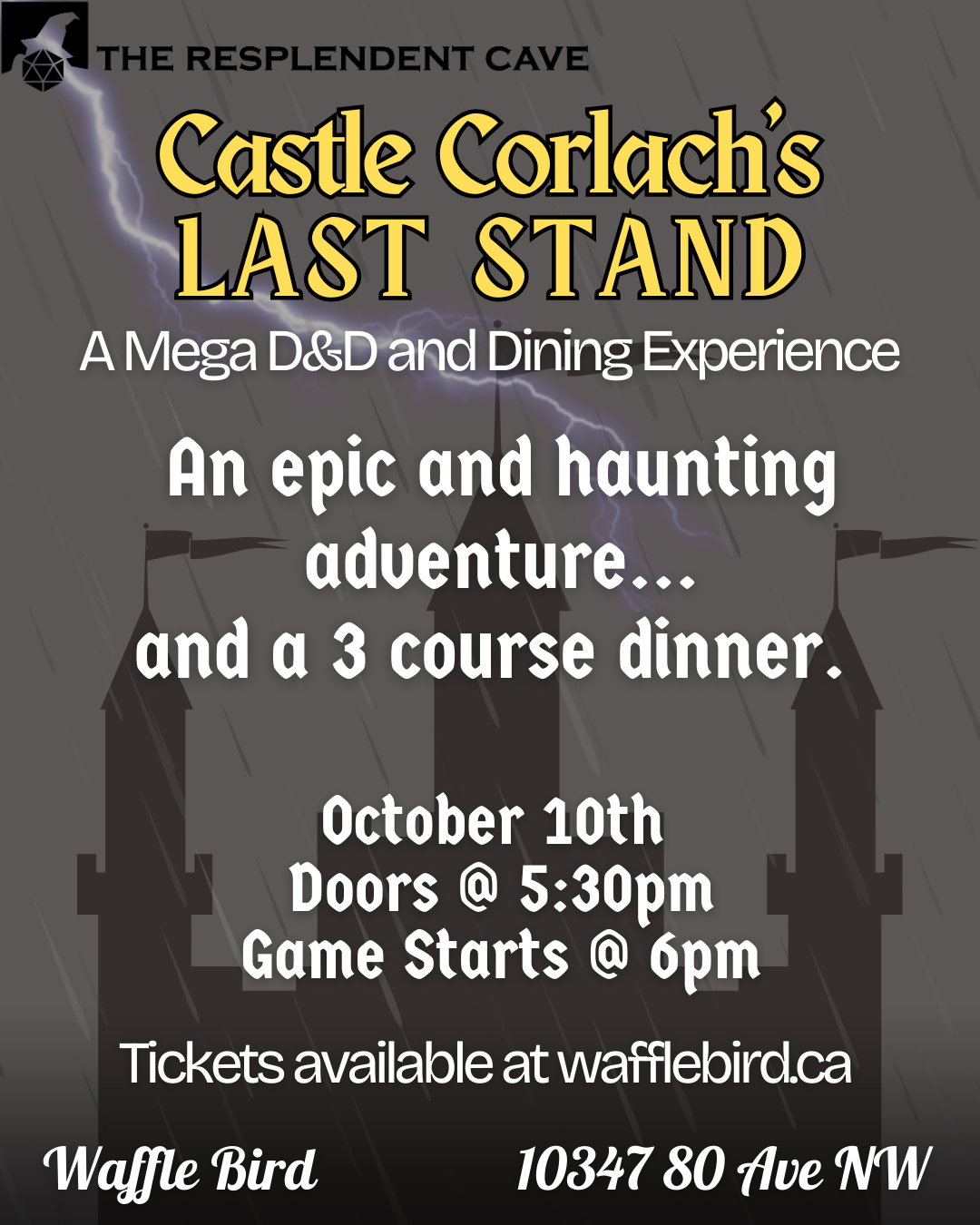 Castle Corlach D&D Interactive Dinner | Waffle Bird